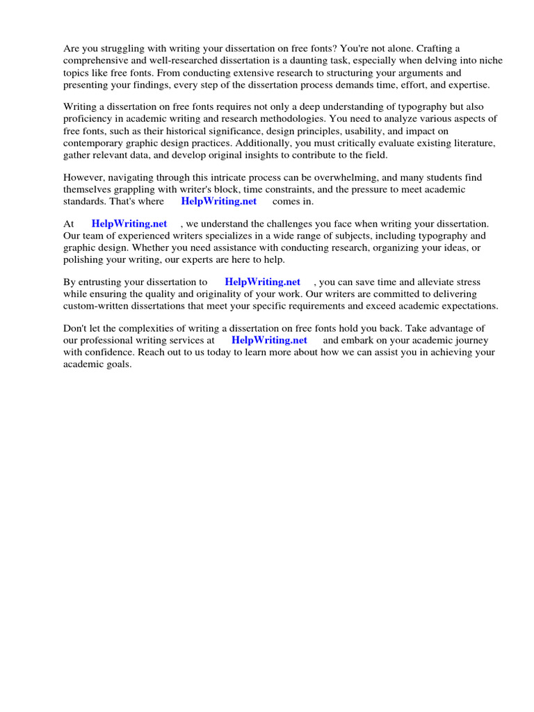 Free Fonts Dissertation | PDF | Thesis | Typefaces