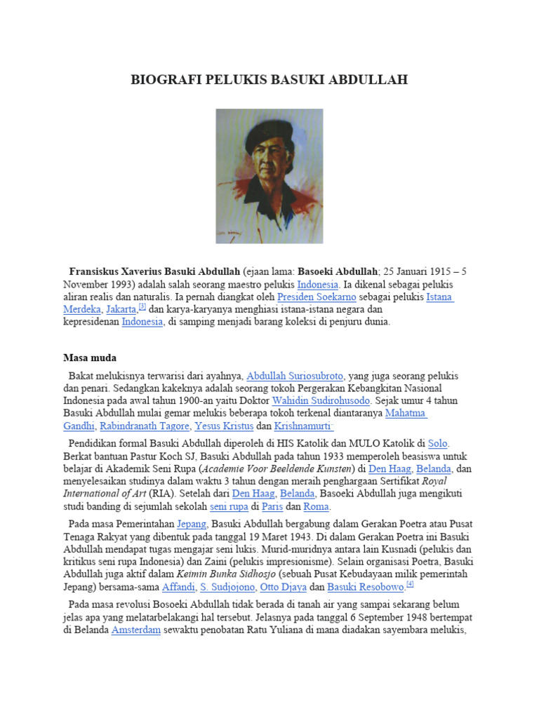 Biografi Basuki Abdullah | PDF