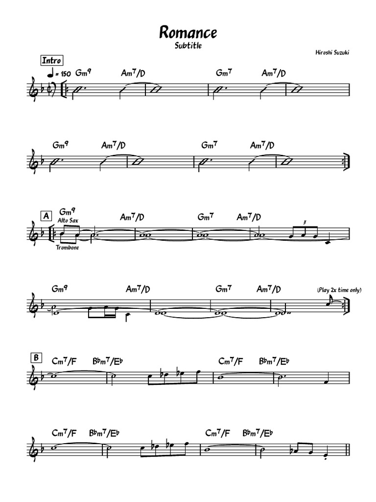 Romance Hiroshi Suzuki Lead Sheet | PDF