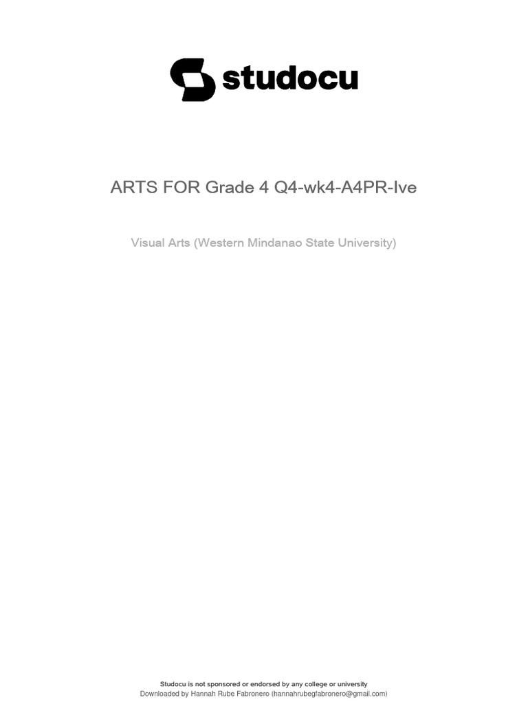 Grade 4 Visual Arts Lesson Plan | PDF | Shape | Color