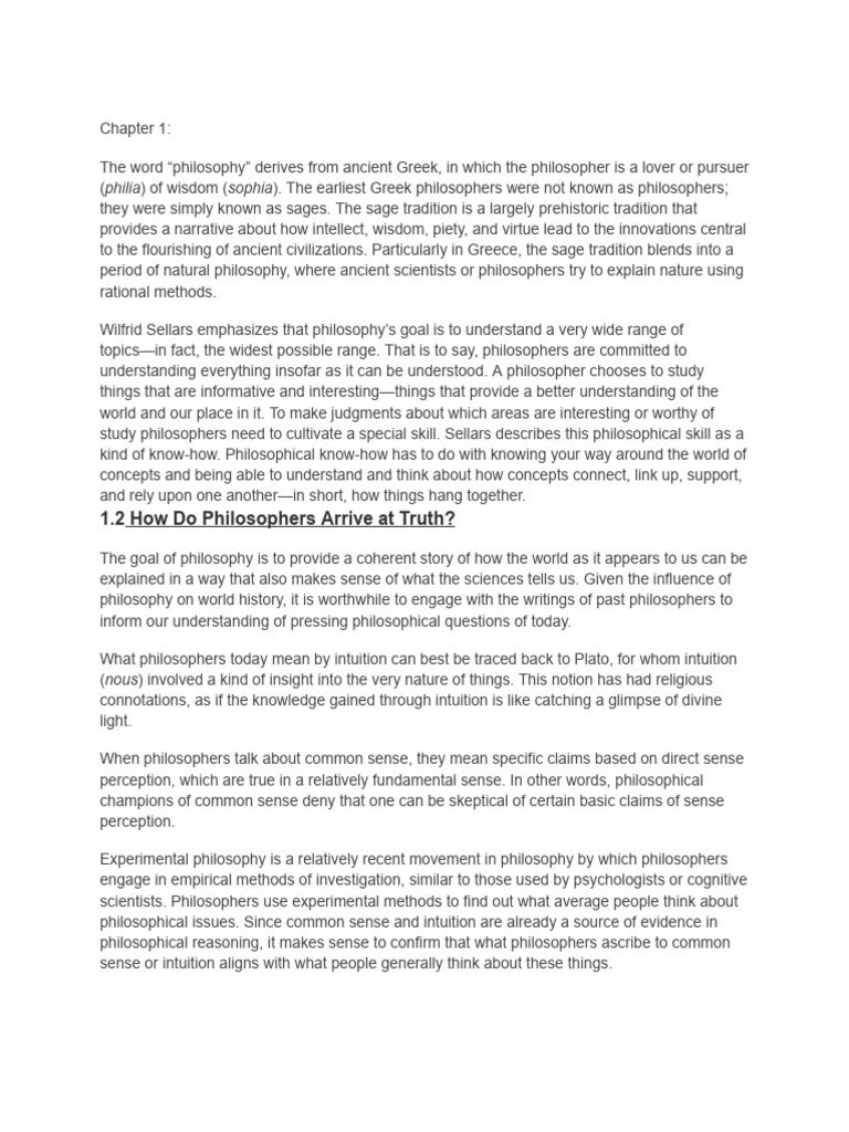 Chapter 1 | PDF | Reason | Socrates