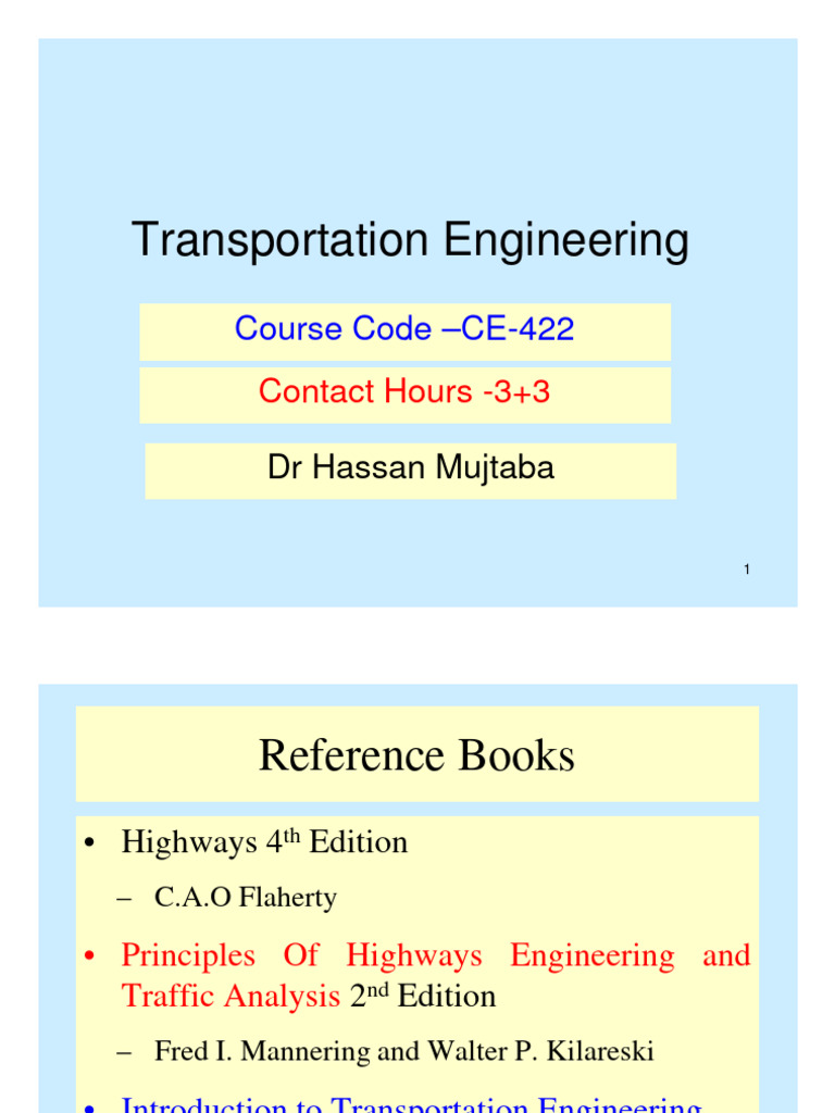 Lec 1 Introduction (Compatibility Mode) | PDF | Construction Aggregate | Transport