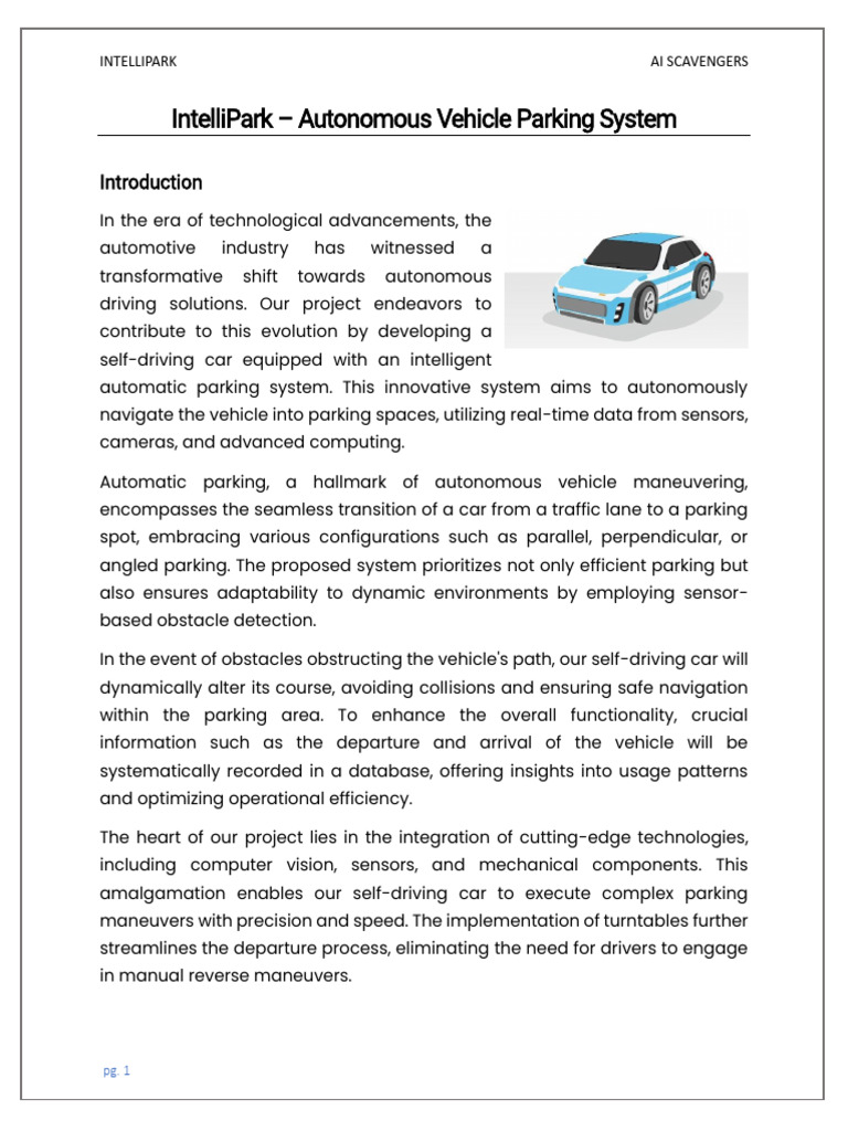 IntelliPark | PDF | Internet Of Things | Intelligence (AI) & Semantics