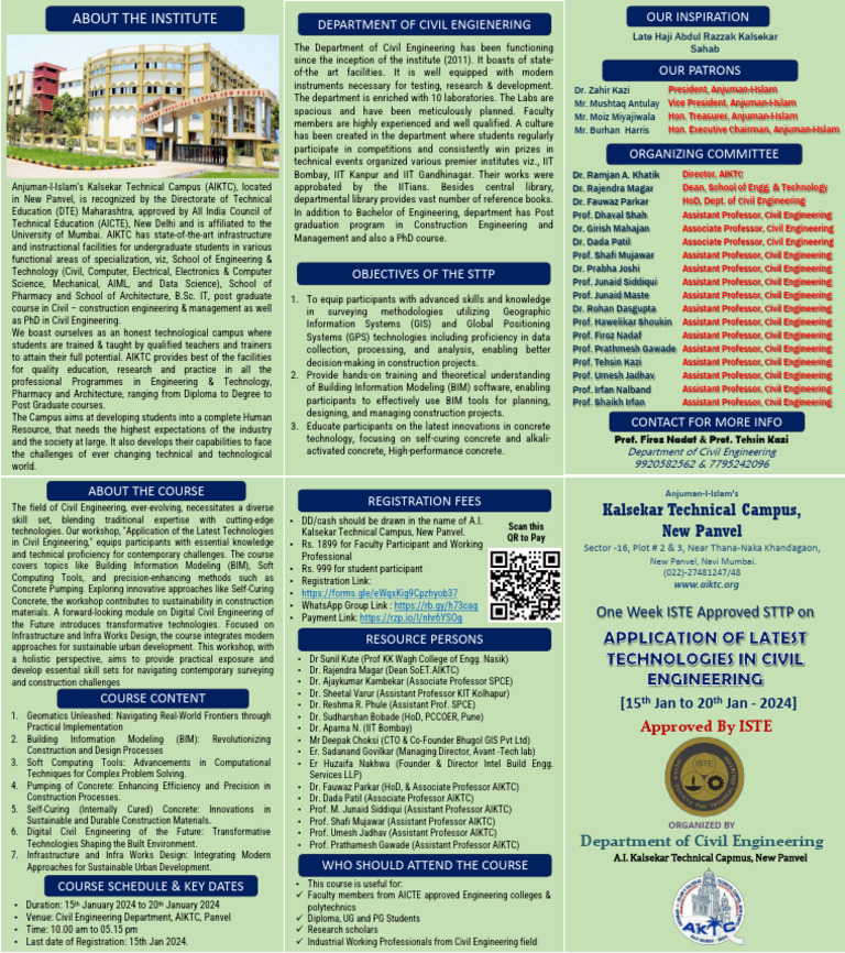 Final Poster STTP Flyer-6 | PDF | Engineering | Building Information ...