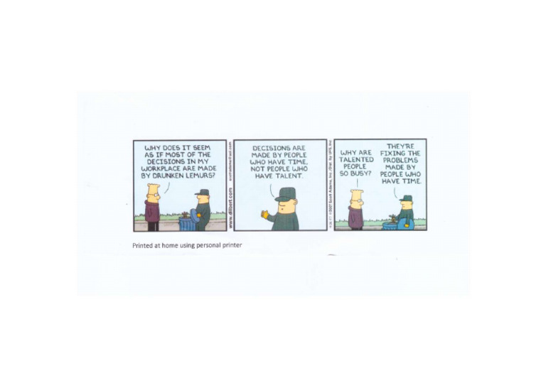 Dilbert Drunken Lemurs Decision Cartoon | PDF