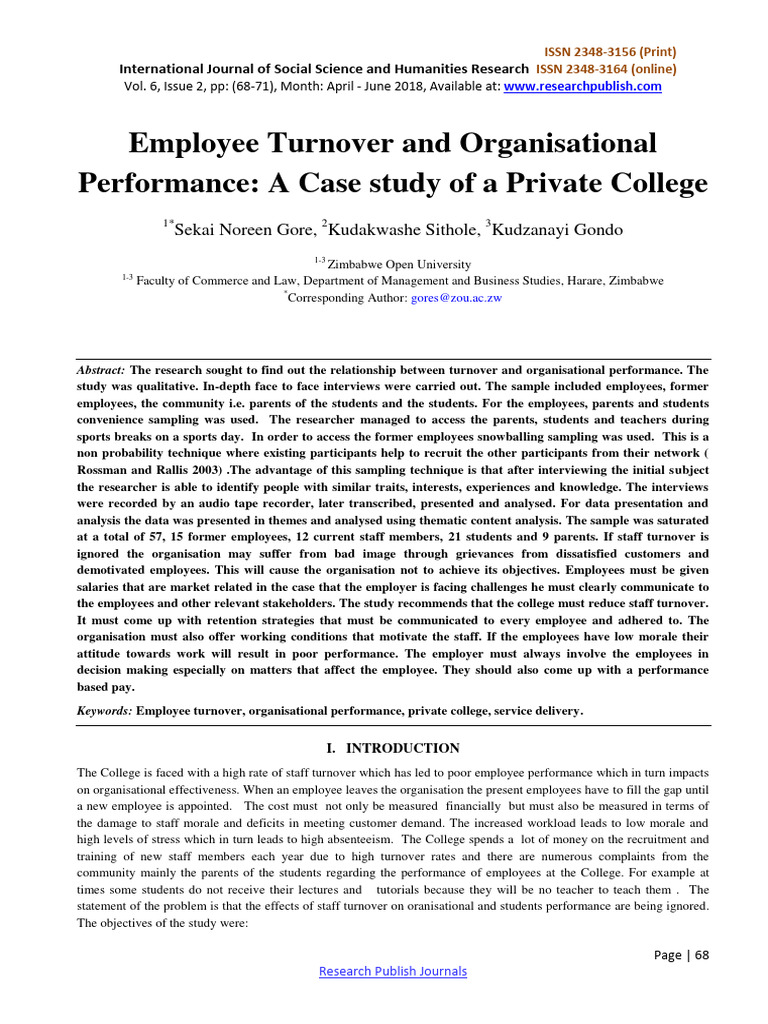 Employee Turnover 5567 | PDF | Employment | Turnover (Employment)