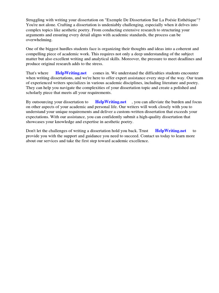 Aesthetic Poetry Dissertation Guide | PDF | Scribd