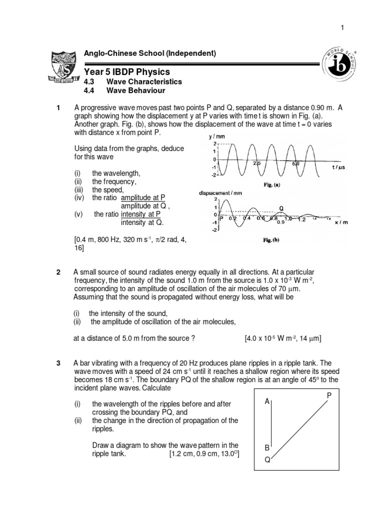 Assignment 4.3 To 4.4 Wave Characteristics & Behaviour | Download Free PDF | Diffraction ...