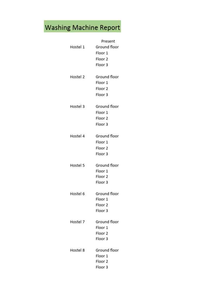 Washing machine report | PDF