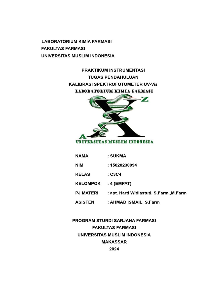 Kalibrasi Spektrofotometer UV-Vis | PDF
