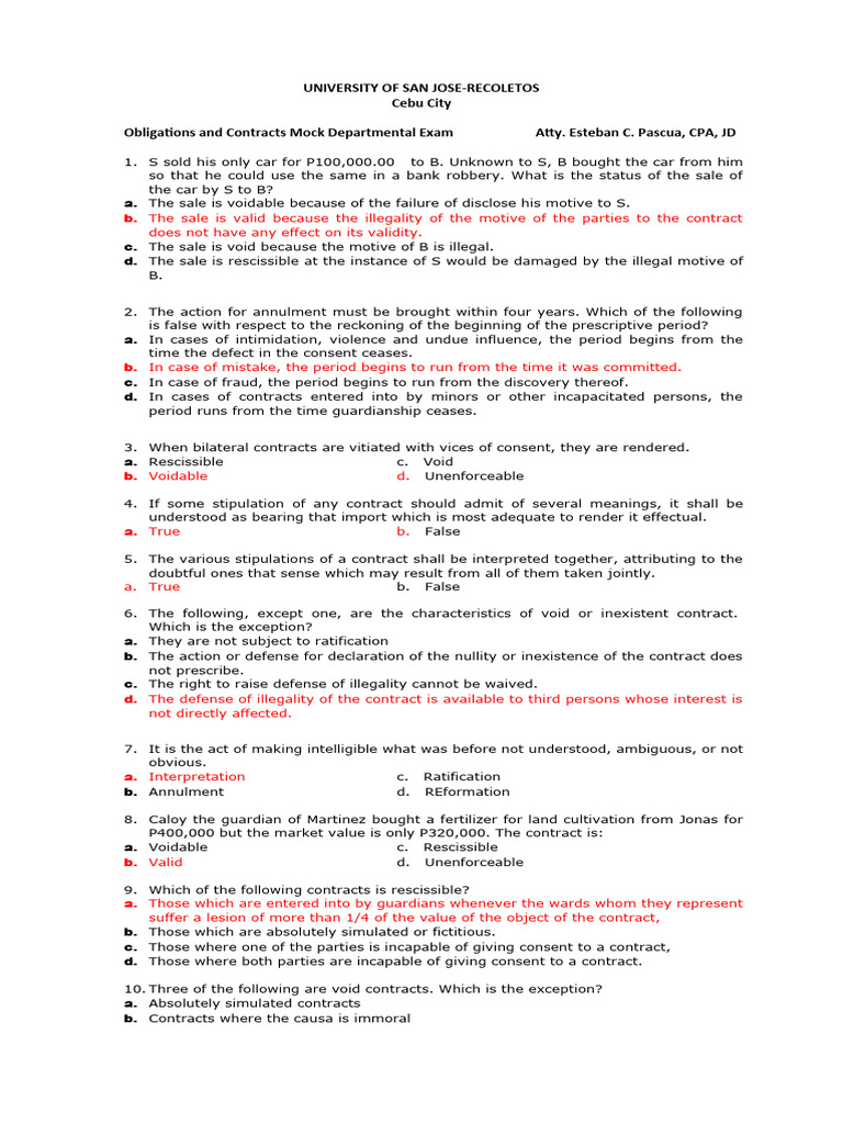 Mock Depa RFBT 1 | PDF | Law
