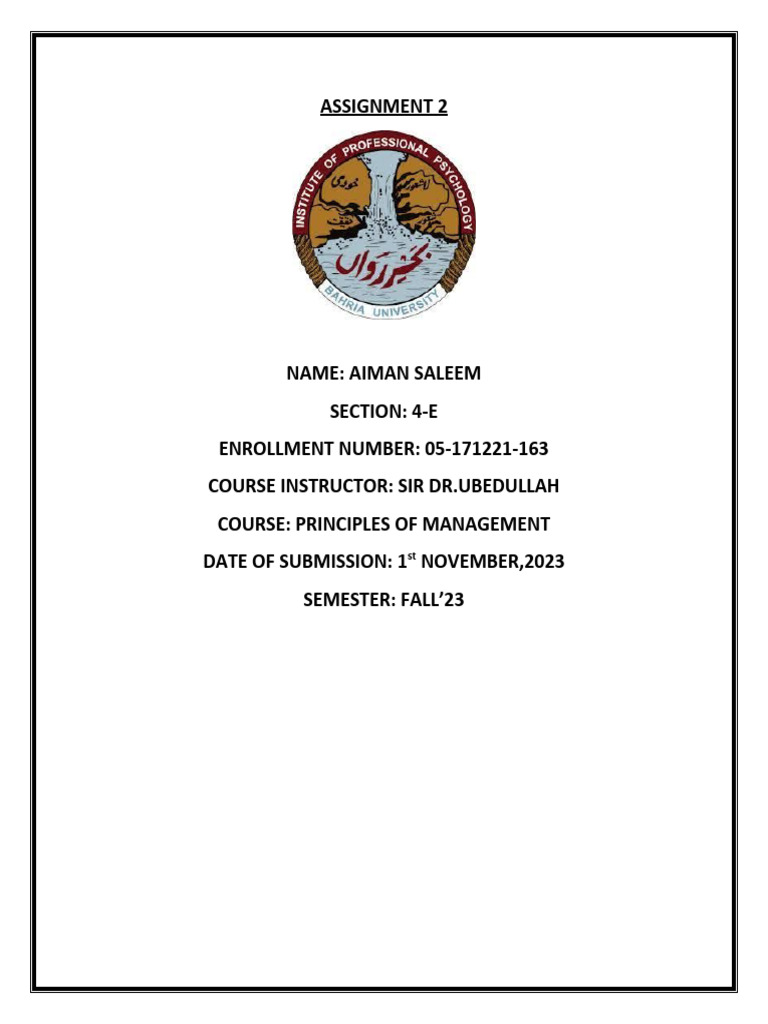 Assignment 2 Pom Sir Ubed | PDF