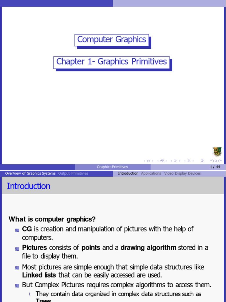 CG_chapter1 | PDF | Computer Graphics | Video