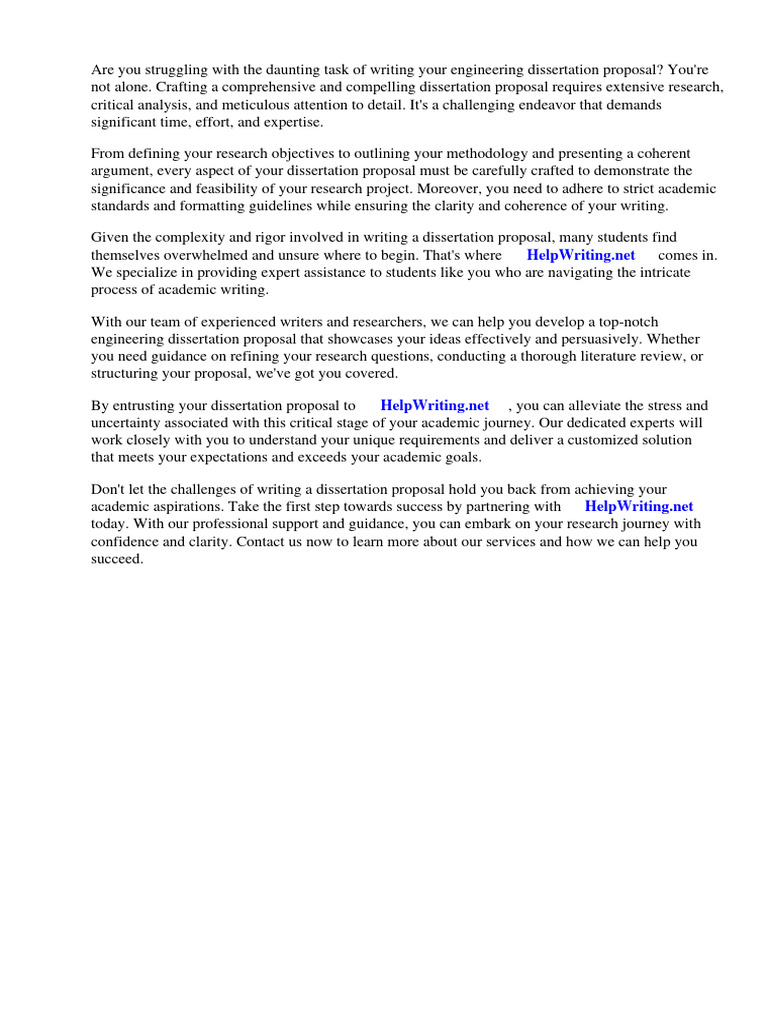 Engineering Dissertation Proposal Example | Download Free PDF | Thesis ...