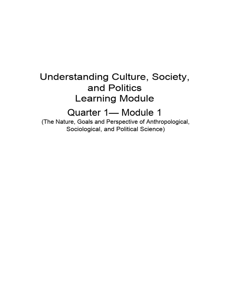 Ucsp Q1 W1 Students | PDF | Sociology | Science