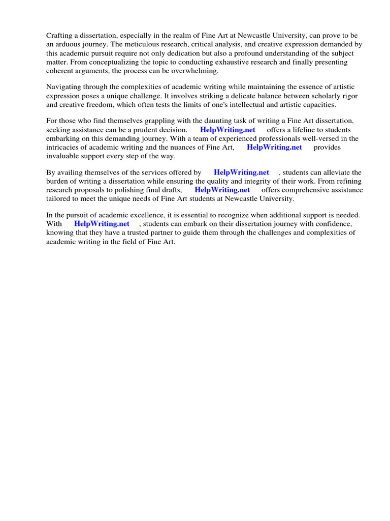Newcastle University Fine Art Dissertation | PDF | Methodology | Thesis