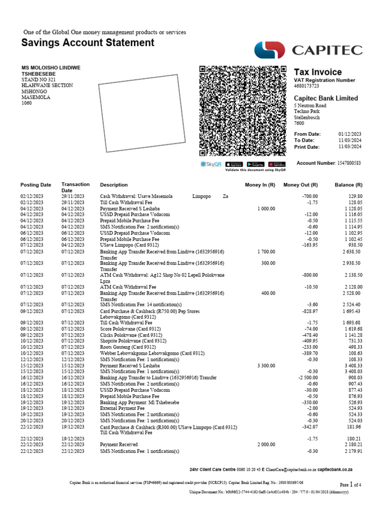 account_statement | PDF | Stored Value Card | Credit Card