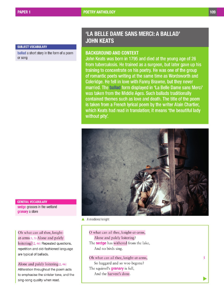 La Belle Dame Sans Merci | PDF