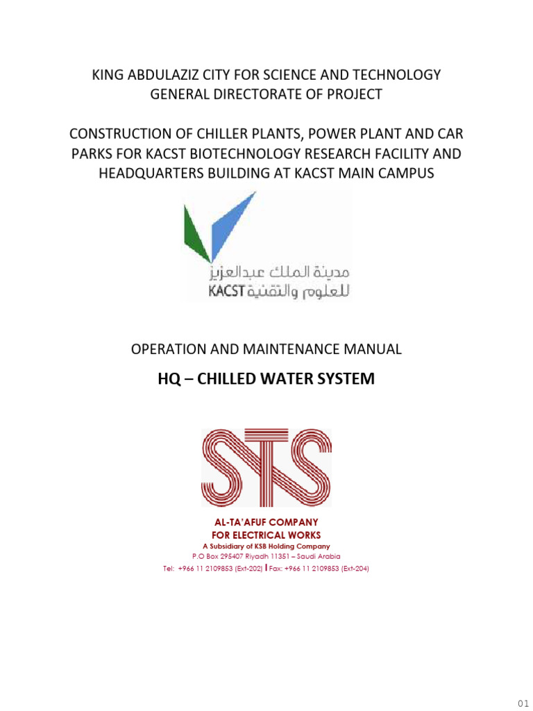 O&m HQ CHW System | PDF | Water | Heat Exchanger
