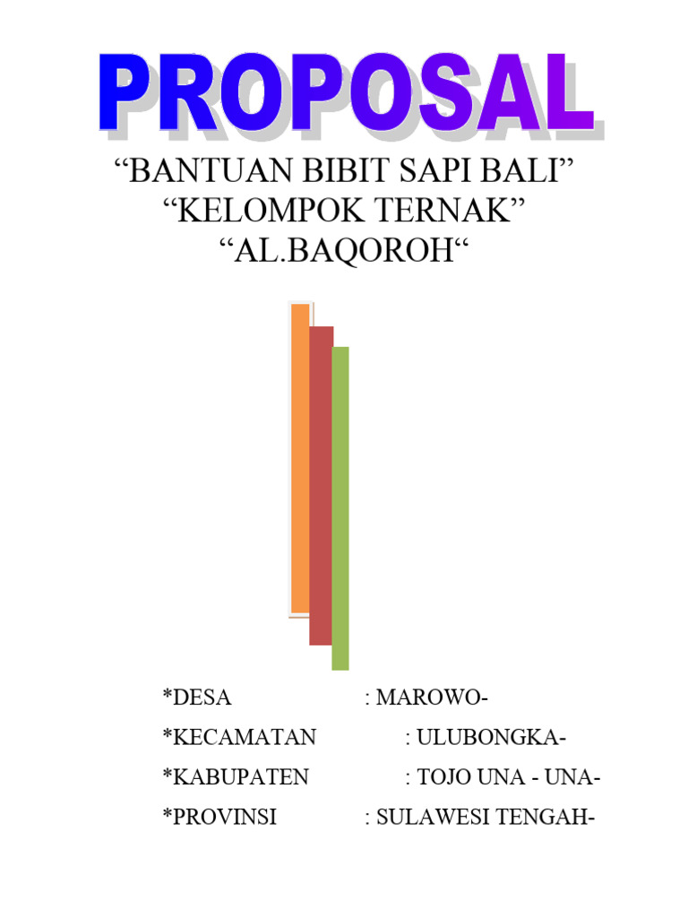 Proposal Bantuan Bibit Sapi Bali | PDF