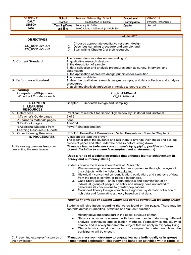 2nd Modified DLL For 4th COT | PDF | Sampling (Statistics) | Thought