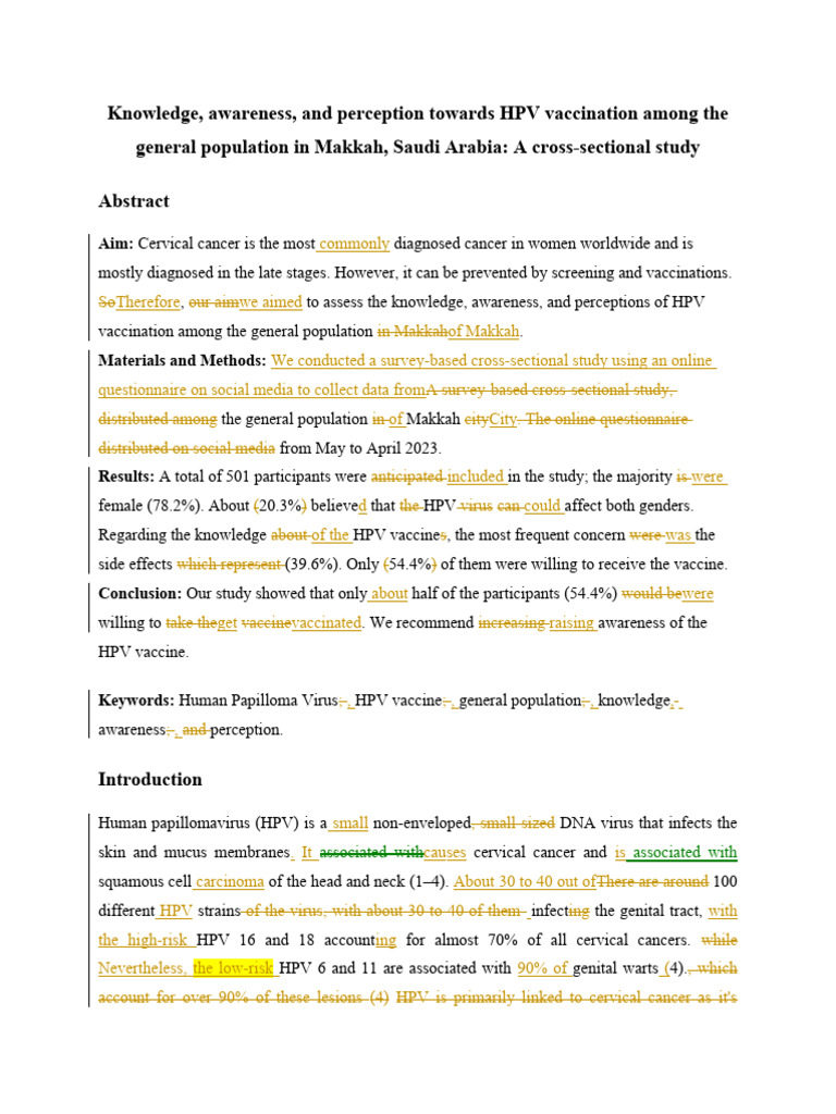 HPV - Sample of My Work | PDF | Cervical Cancer | Cancer