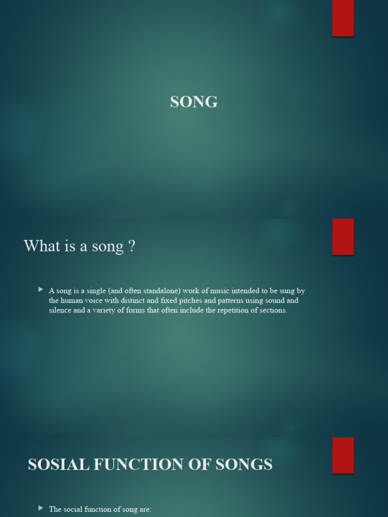 Song | PDF | Song Structure | Refrain
