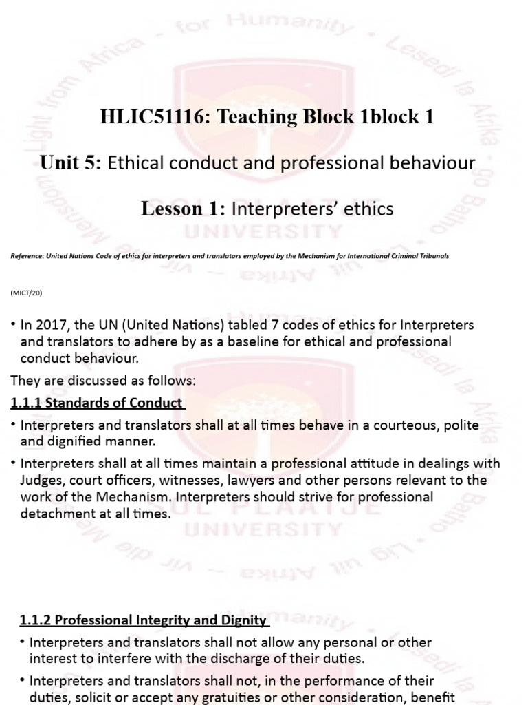 Lesson 1 Ethics Pdf Confidentiality Translations