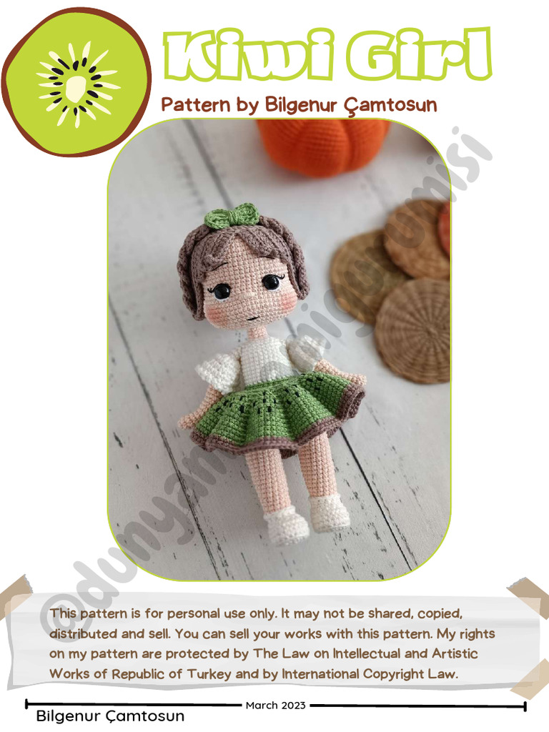 Kiwi Girl | PDF | Crochet | Needlework