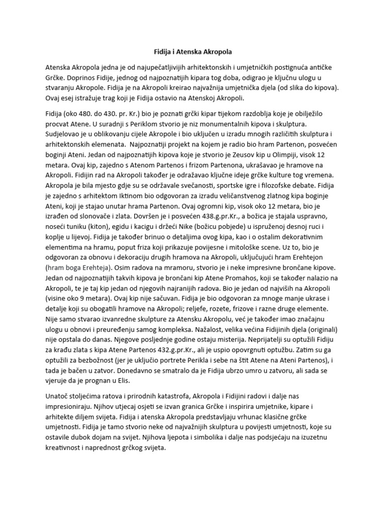 Atenska Akropola | PDF