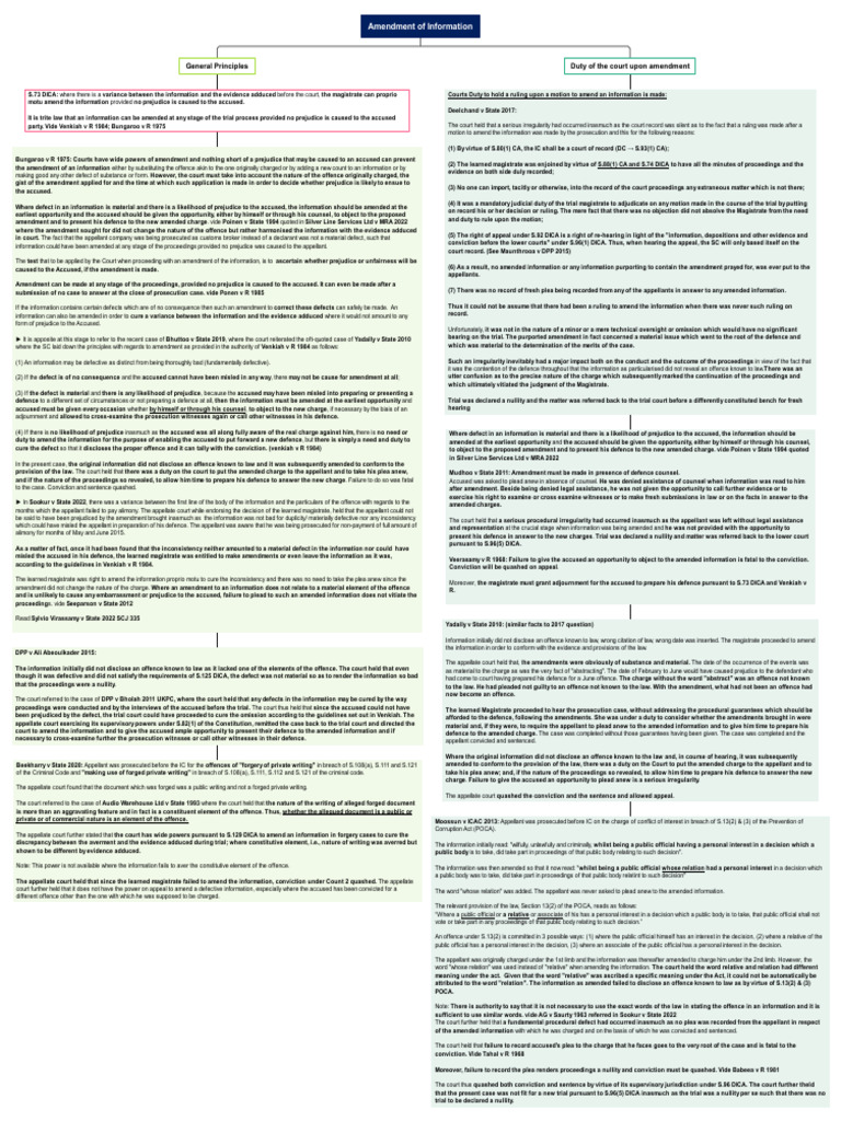 Criminal Procedure - Amendment of Information | PDF | Prosecutor | Prejudice (Legal Term)