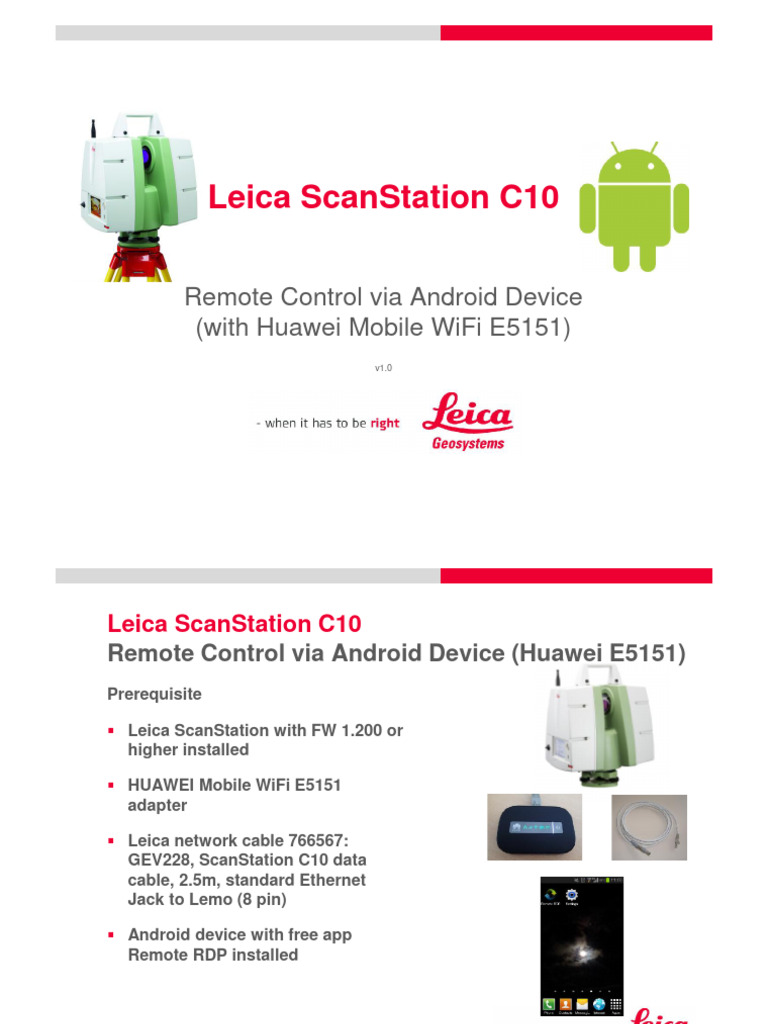 C10 Remote Control Via Android Device - Huawei WiFi Adapter - en | PDF ...