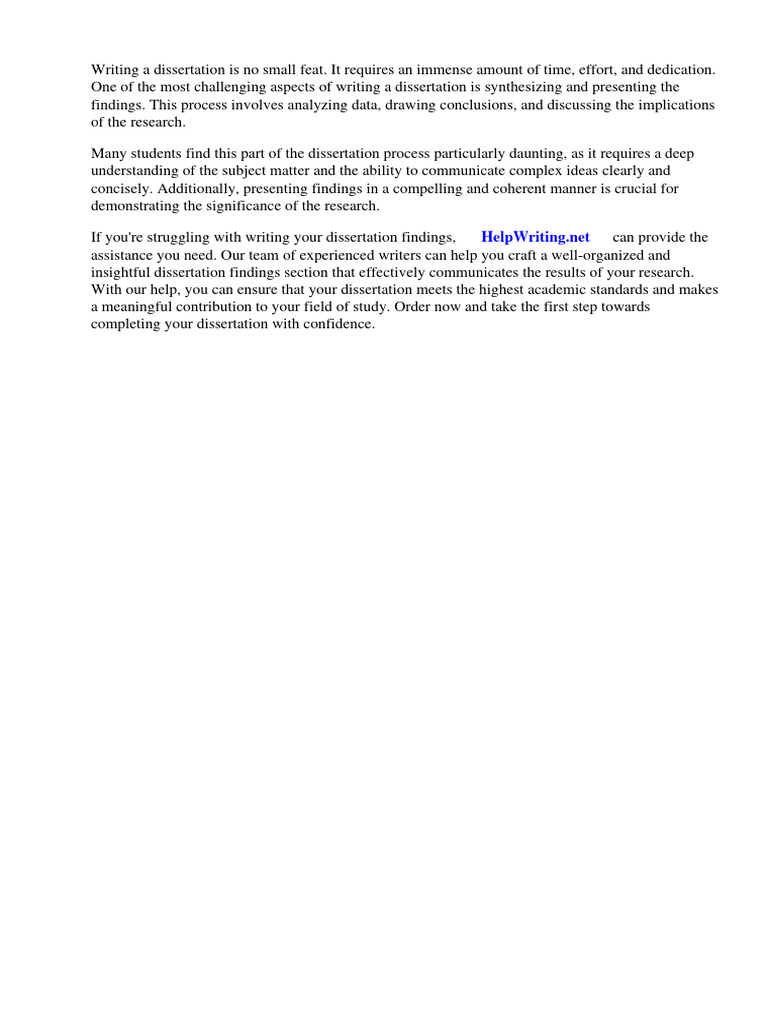 Dissertation Findings Example | PDF | Qualitative Research | Thesis