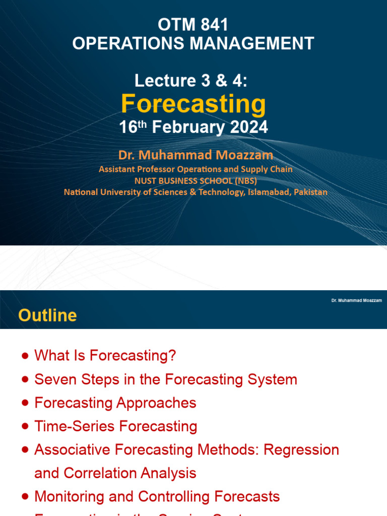 Lecture 3 4 Forecasting | PDF | Errors And Residuals | Forecasting Lecture 3 4 Forecasting | PDF | Errors And Residuals | Forecasting