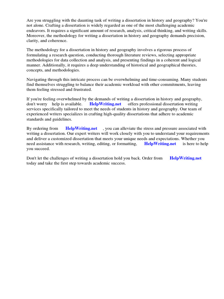 Methodologie de La Dissertation D Histoire Geographie | PDF | Methodology | Geography