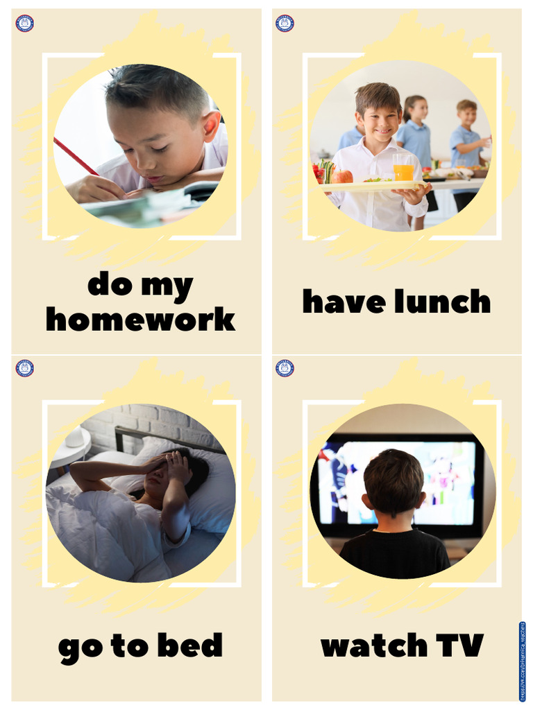 Daily activities flashcards | PDF