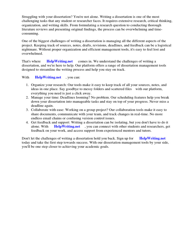 Dissertation Management Tools | PDF | Methodology | Thesis