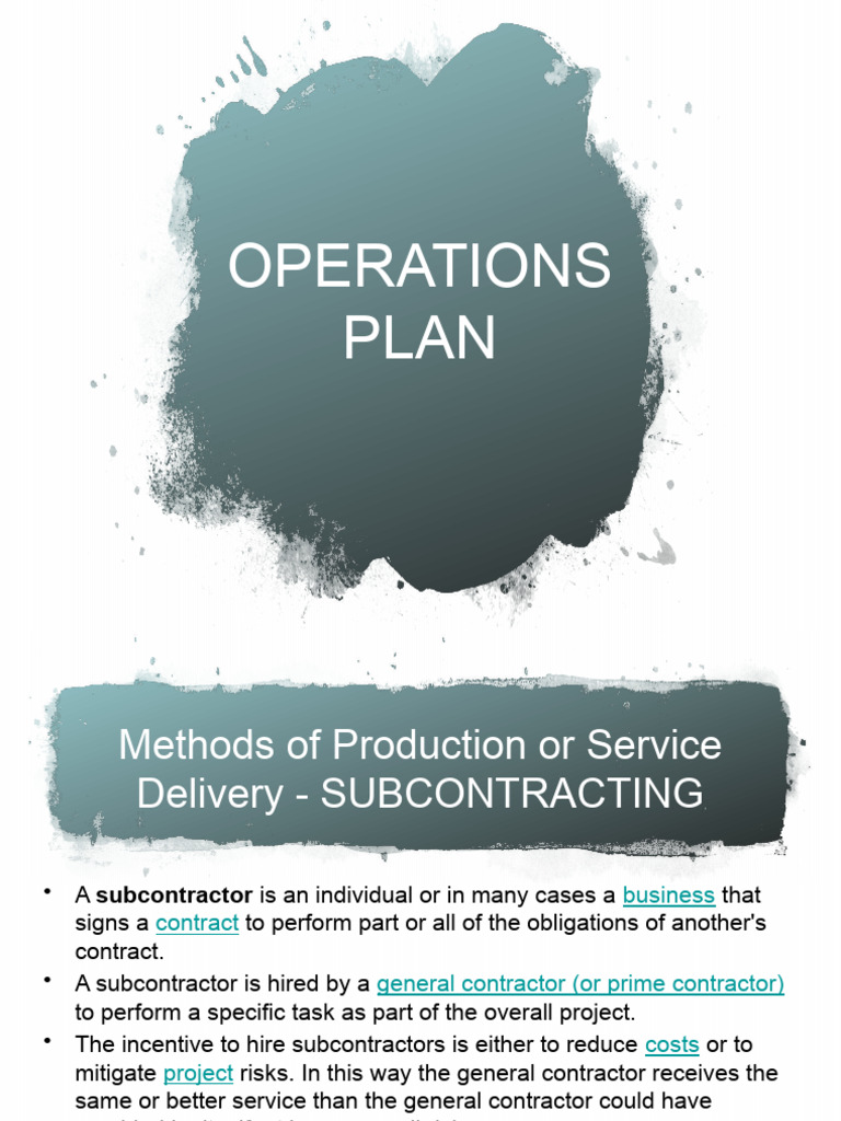 Subcontracting and Production Methods Guide | PDF | General Contractor | Subcontractor