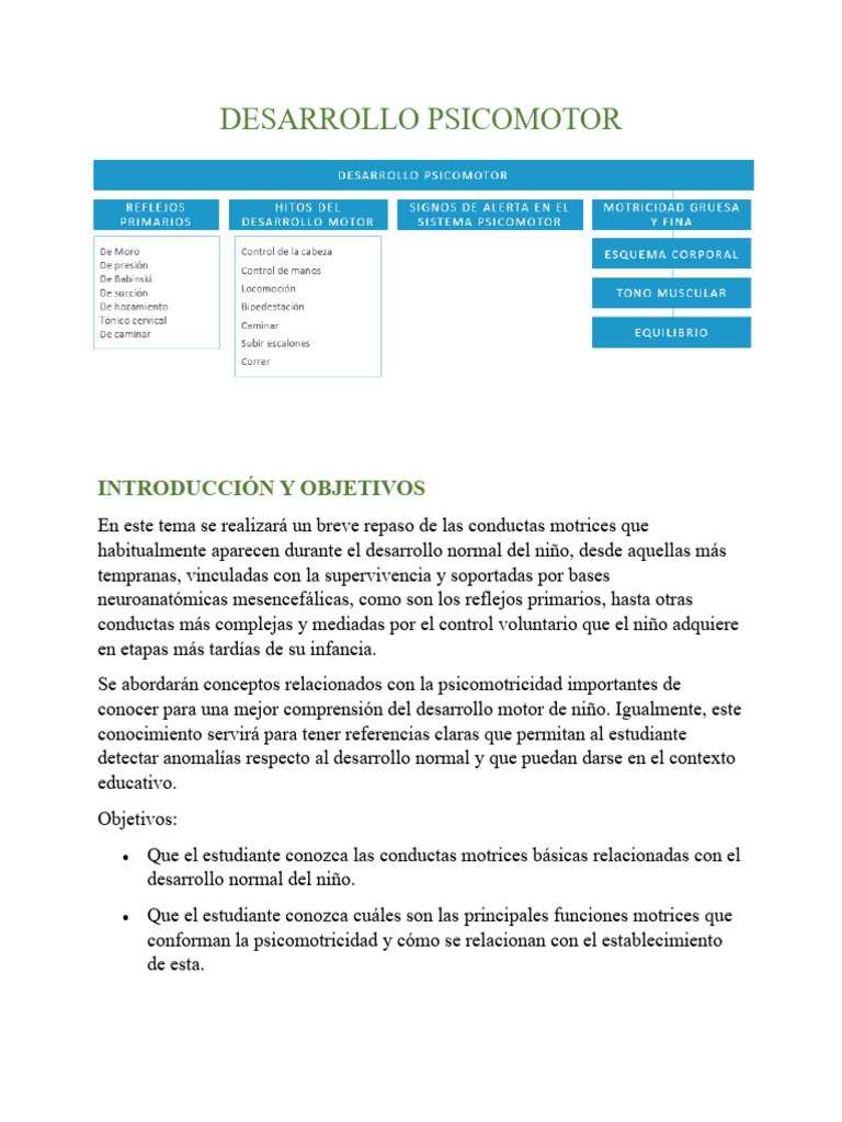 Desarrollo Psicomotor | PDF | Comportamiento | Neurociencia