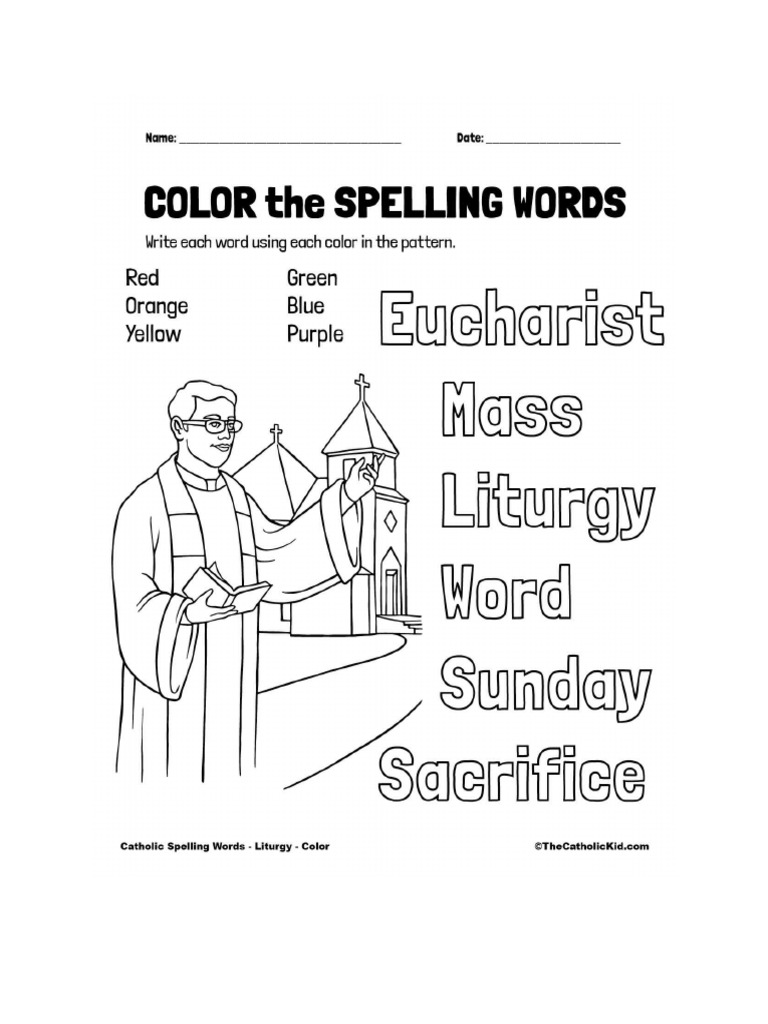 Color The Spelling Word | PDF