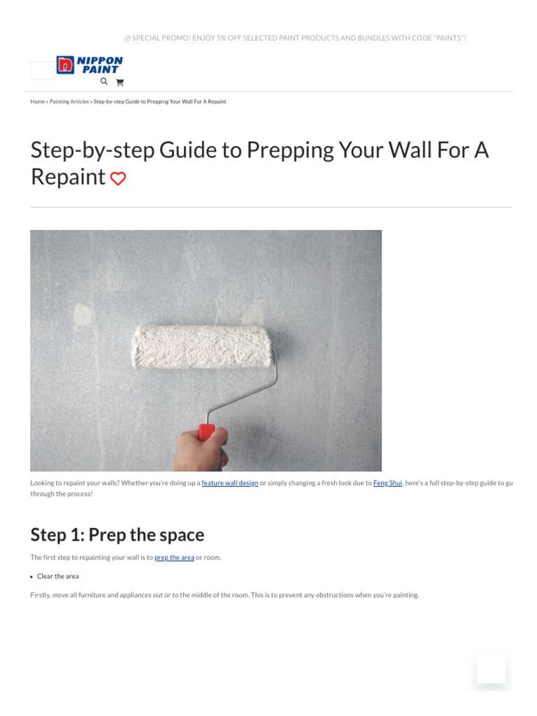 Wall Repainting Preparation Guide | PDF | Paint | Materials