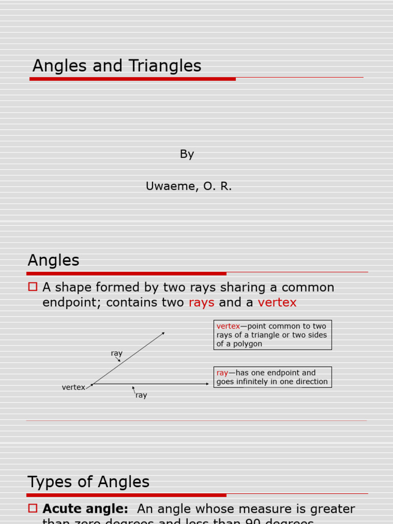 Angles and Triangles | PDF | Triangle | Angle