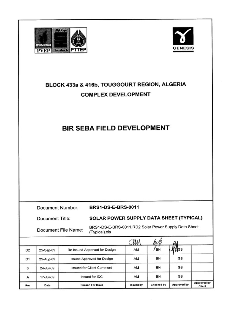 BRS1-DS-E-BRS-0011.RD2 Solar Power System Data Sheet (Typical) | PDF
