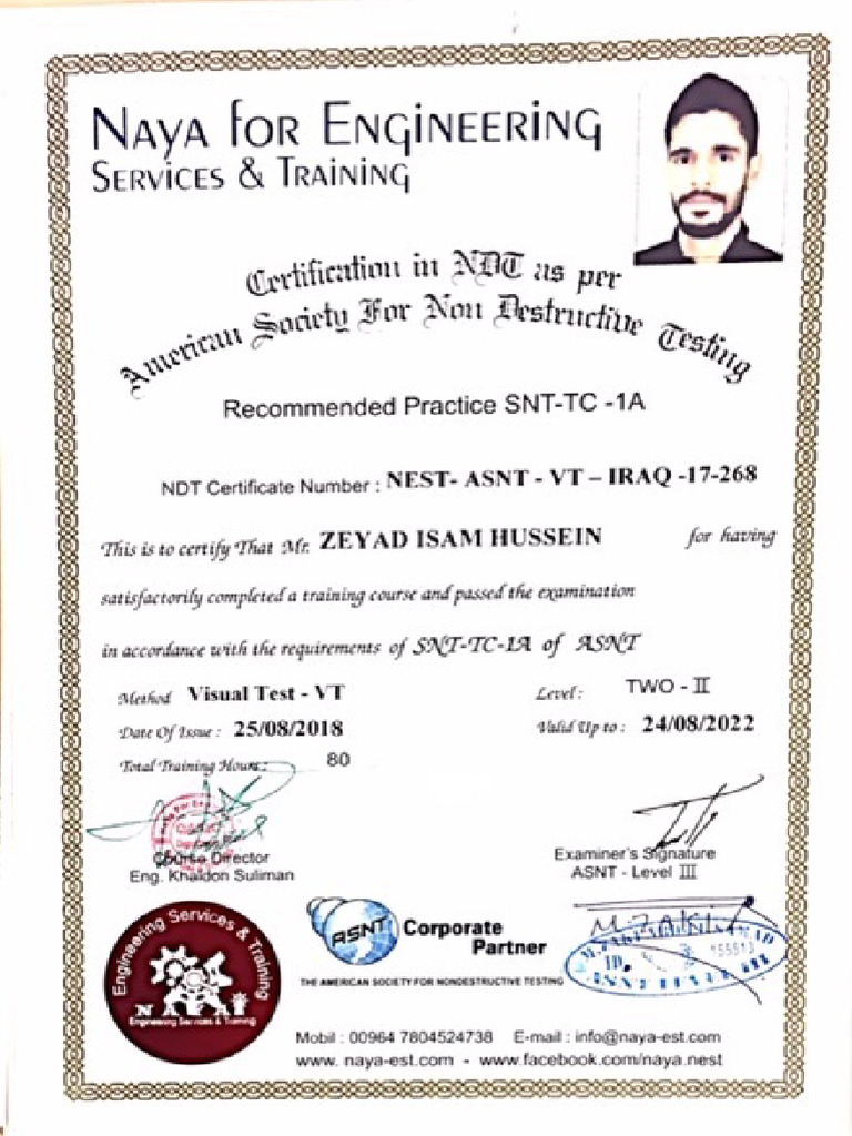SERT Personal Certificate | PDF