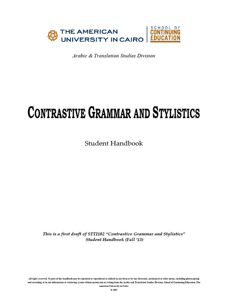 Contrastive Grammar and Stylistics - NORA Translation | PDF ...