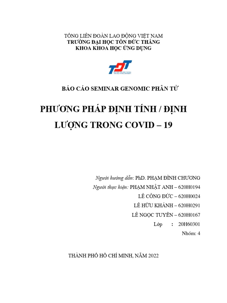 Seminar-Genomic-Nhóm-4 | PDF