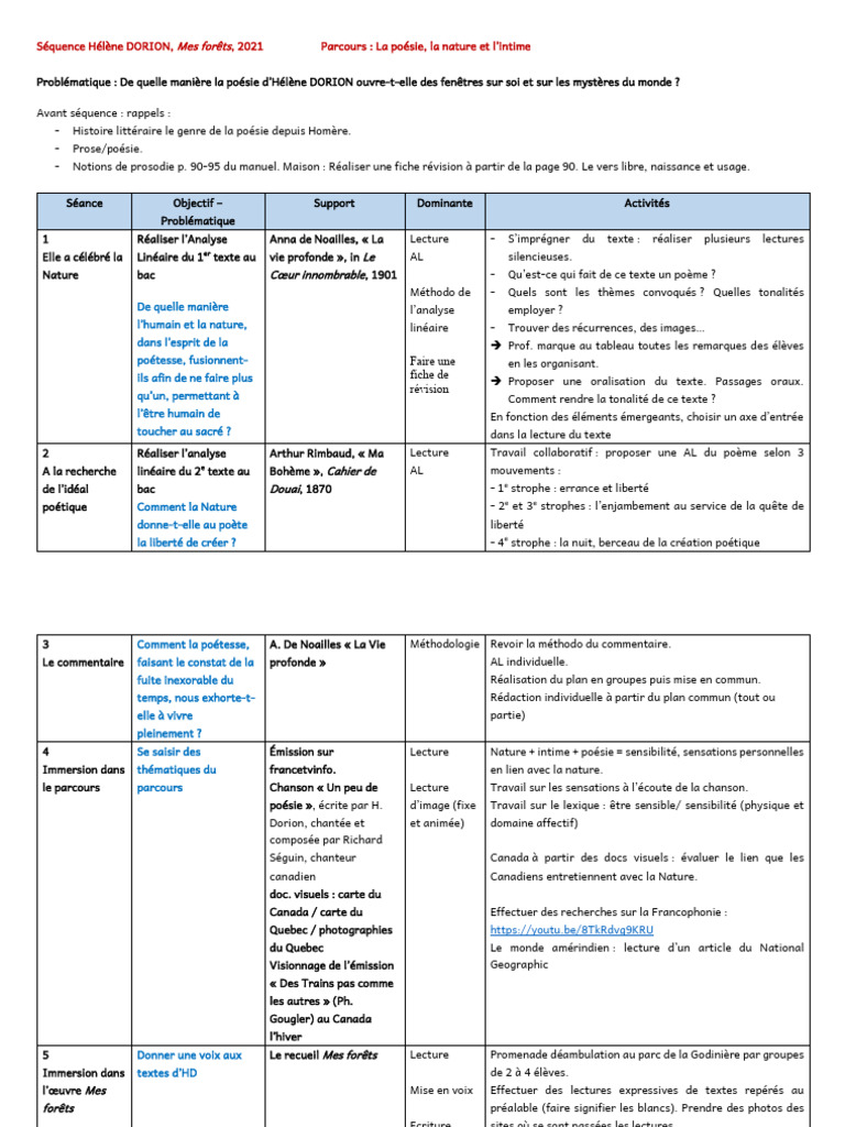 Se Quence He Le Ne DORION | PDF | Poésie