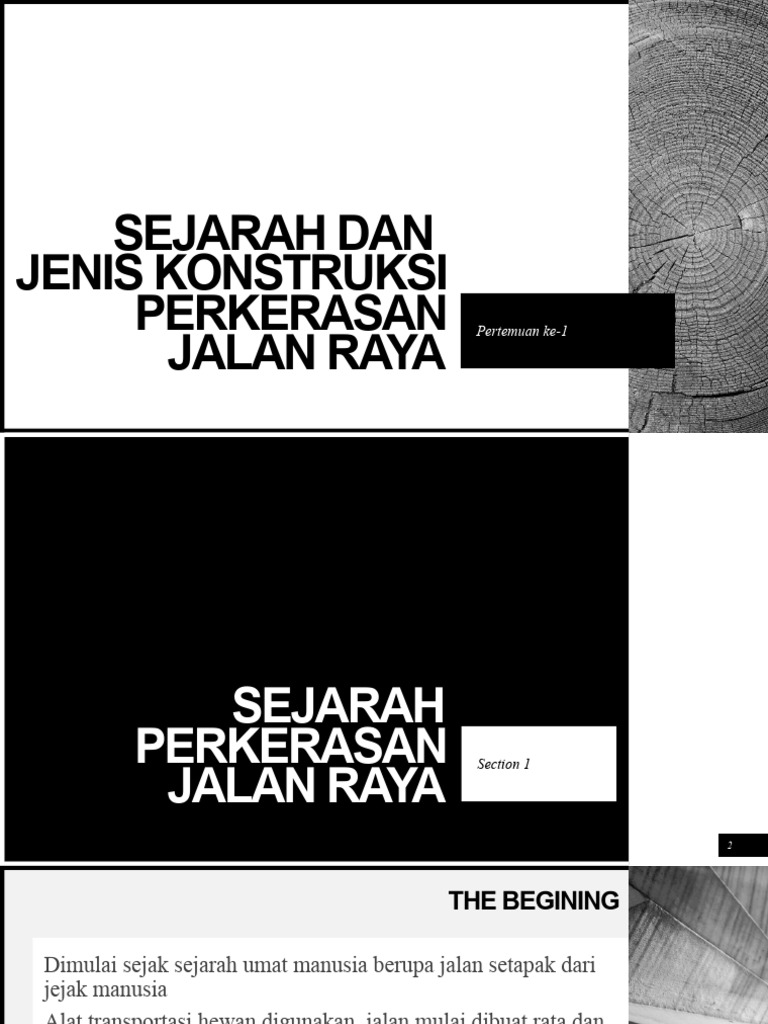 Kuliah 1 PJR - Sejarah Dan Jenis Perkerasan Jalan | PDF