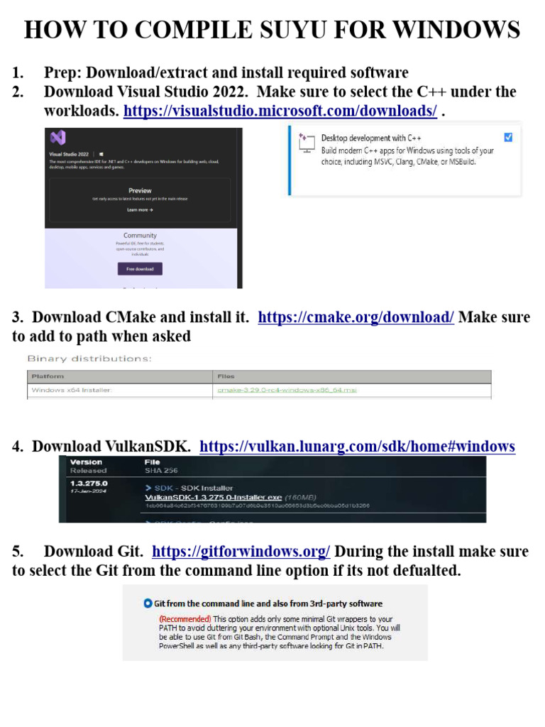 Suyu Windows Compile Guide | PDF
