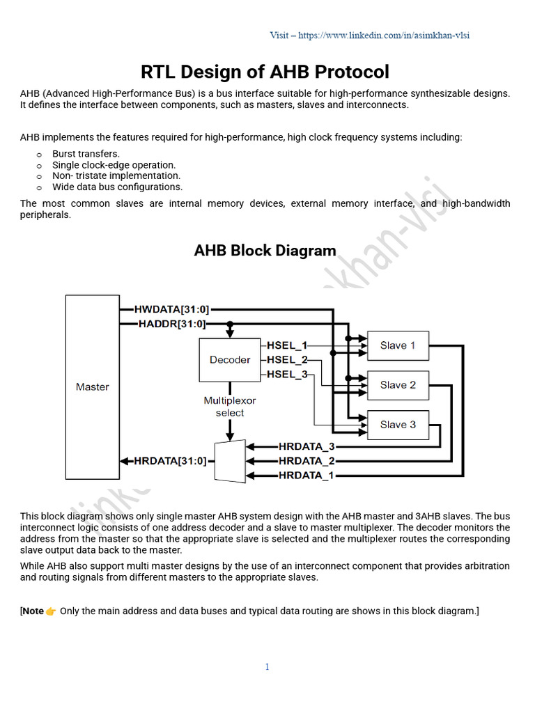 RTL Design of AHB Protocol | PDF | Computer Architecture ...